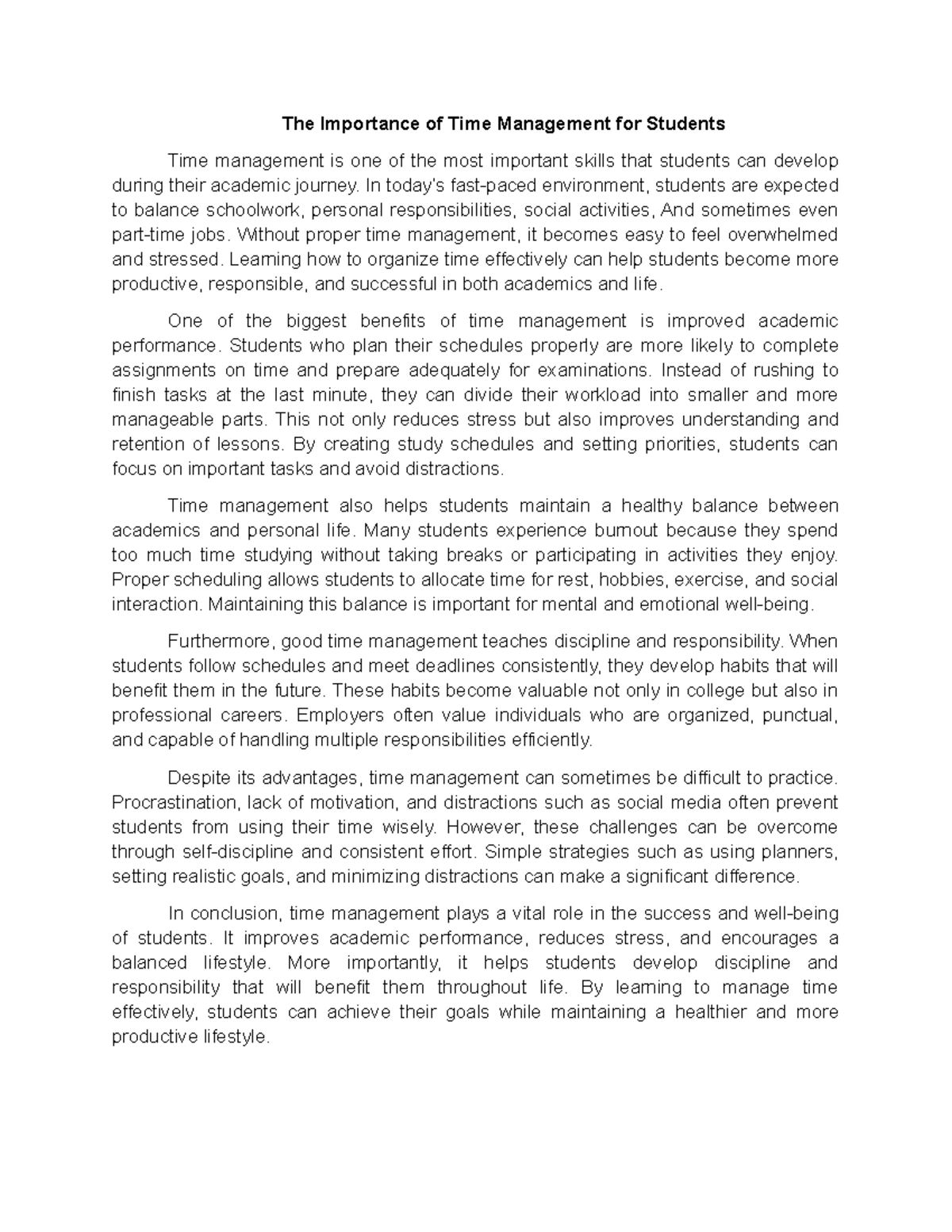 The Importance of Time Management for Students: Strategies & Benefits ...