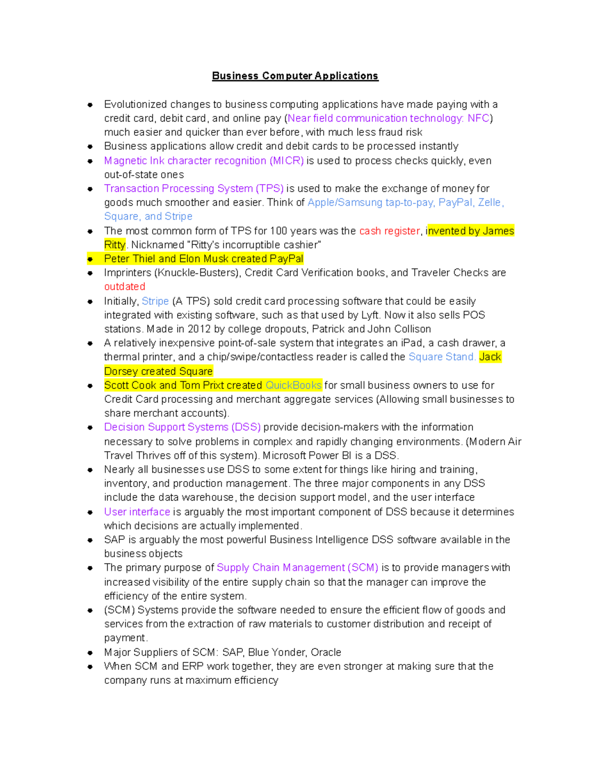Business Computer Applications (BCA): Evolution and Impact on TPS and ...