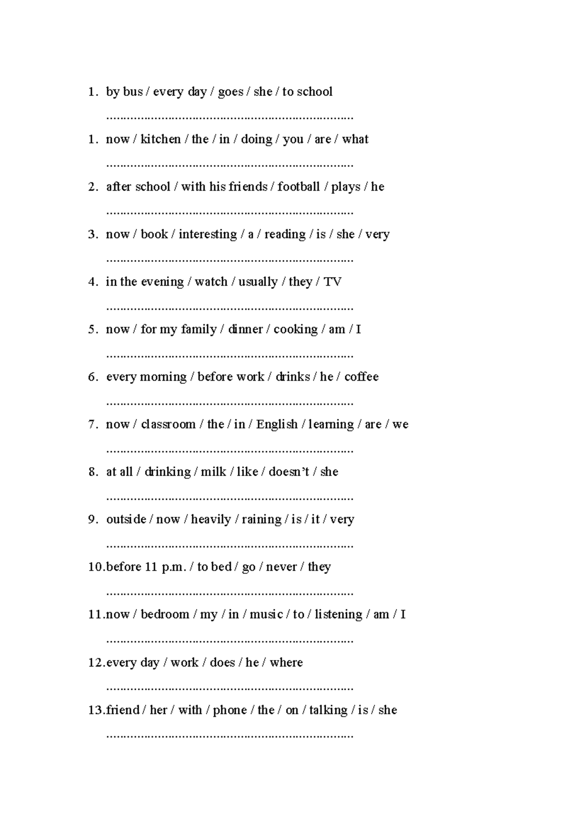English Grammar Practice: Daily Activities & Past Events (ENG101) - Studocu