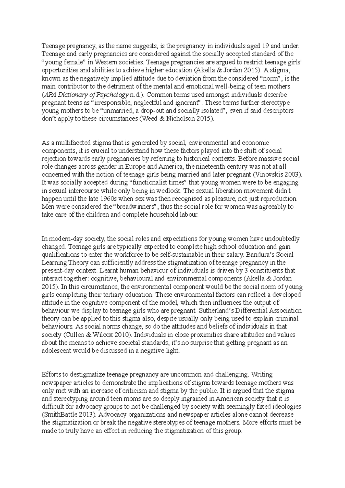 Understanding the Stigma of Teenage Pregnancy: A Comprehensive Report ...