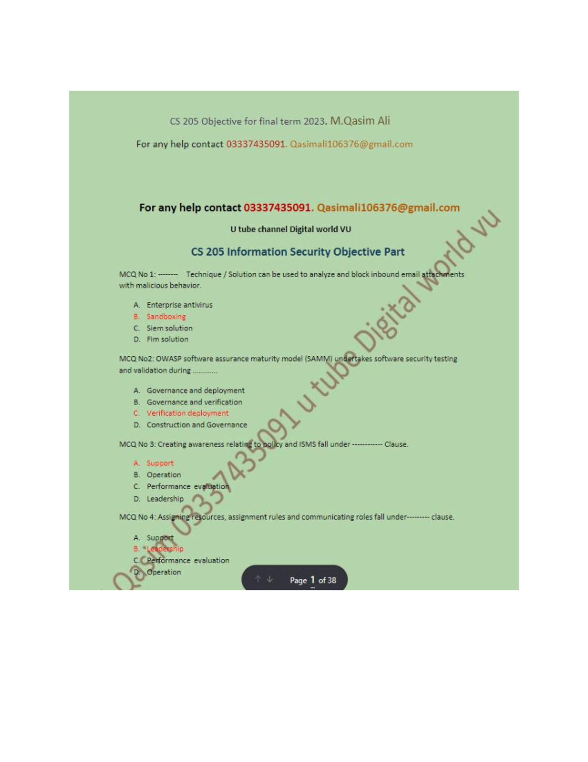 CS 205 Final Term Past Papers & Important Questions for 2023 - Studocu