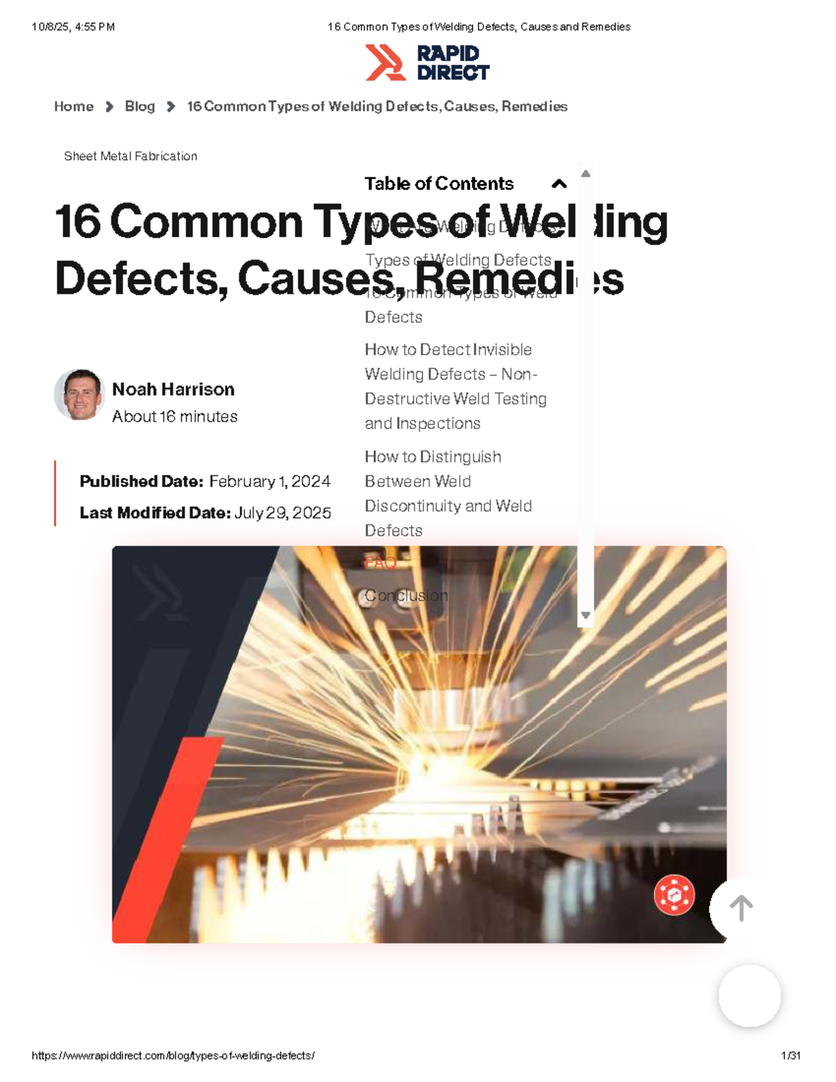 16 Common Types of Welding Defects: Causes & Remedies Guide - Studocu