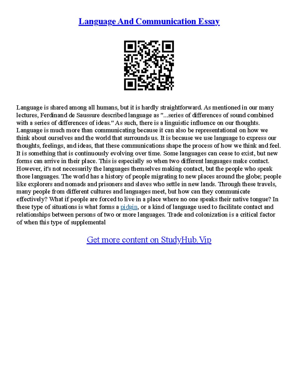 AP Language Analysis Essays: Understanding Language and Communication ...