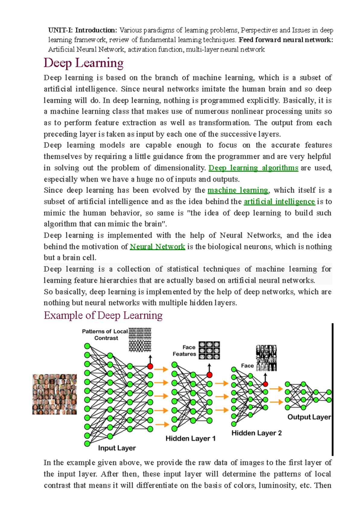 Deep Learning Basics: Understanding Neural Networks in ML - Studocu