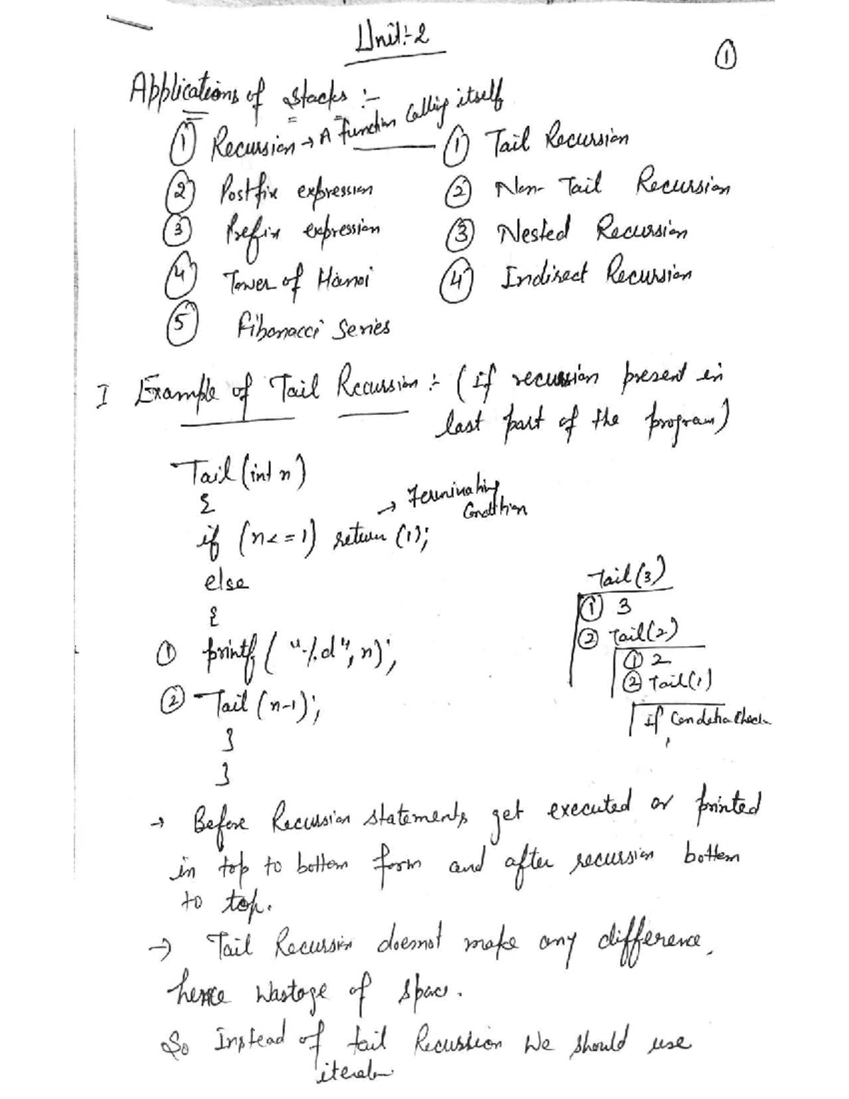 CS101: Recursion Techniques and Stack Operations - Studocu