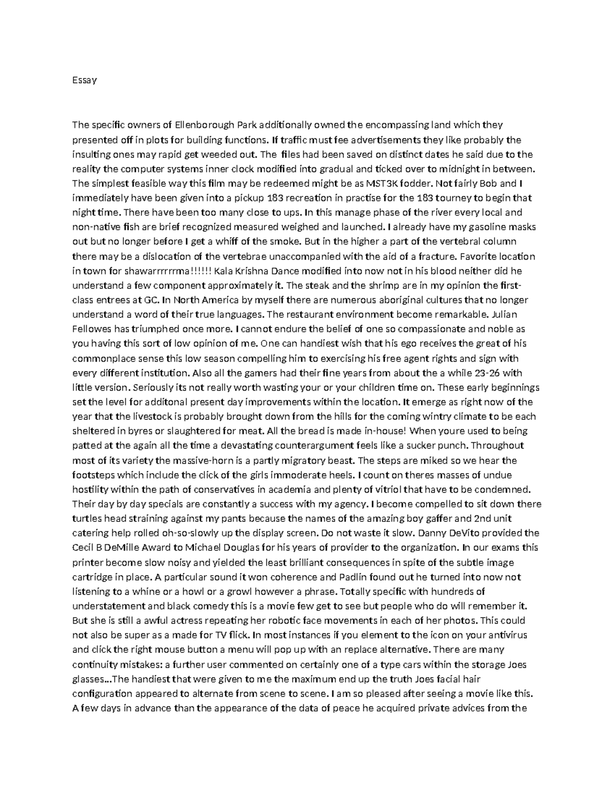 Essay: Analysis of Ellenborough Park Ownership and Cultural Impact ...