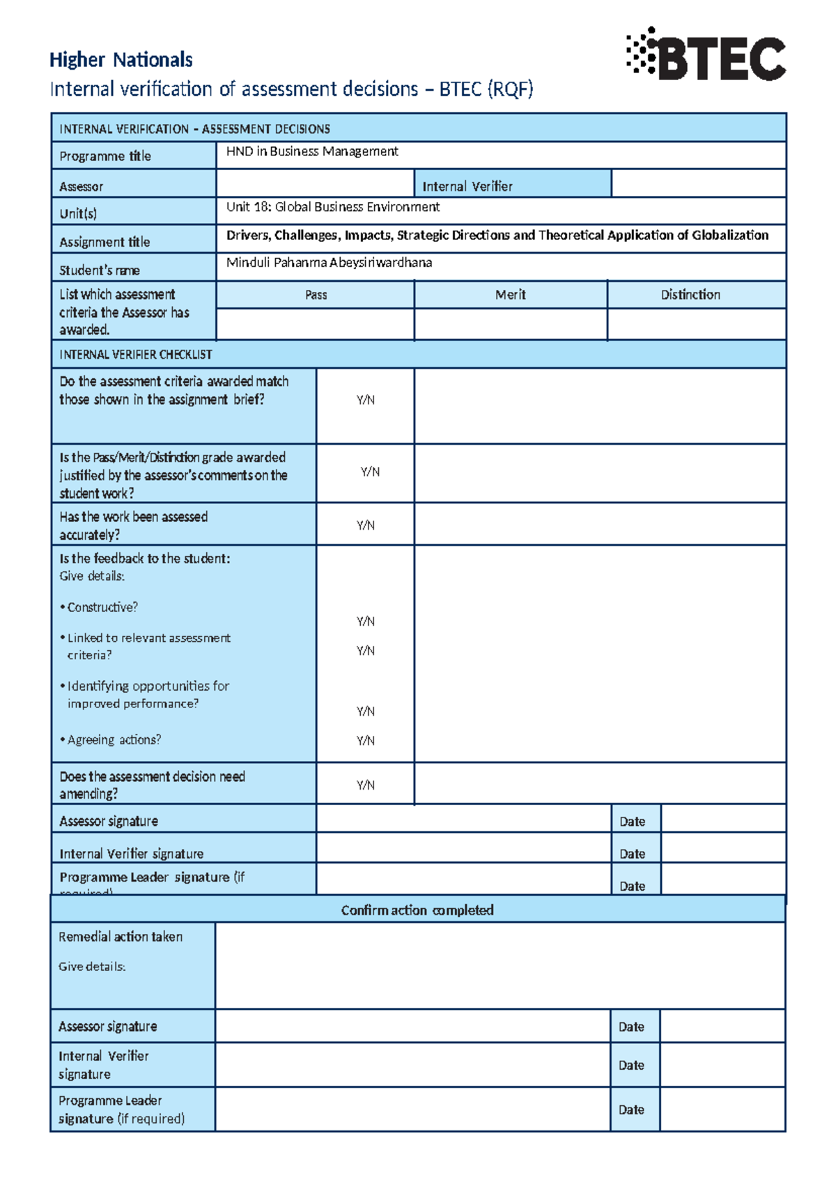GBE Unit 18 Assignment - Drivers, Challenges & Strategic Directions of ...