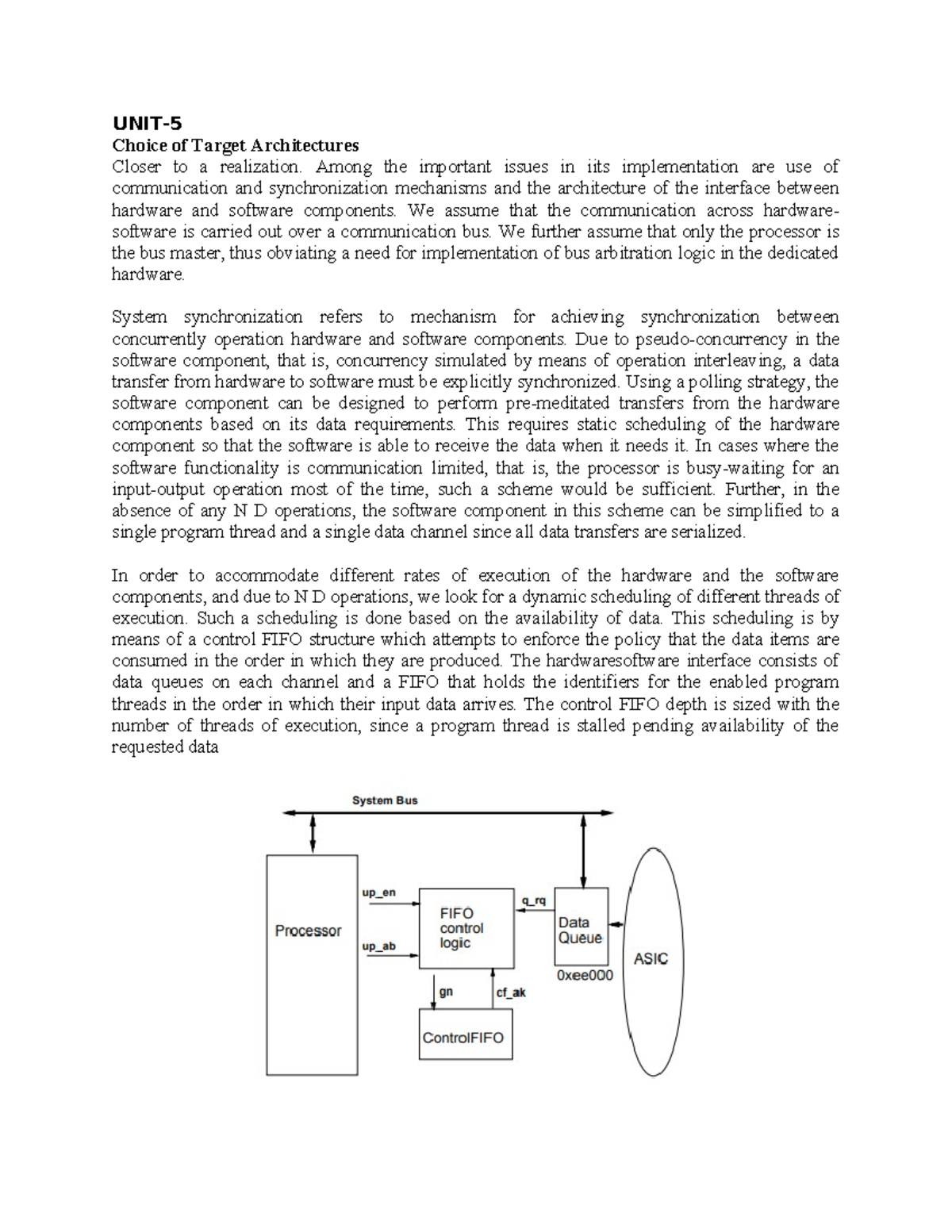 UNIT 4 & 5 Missing Topics - UNIT- Choice of Target Architectures Closer ...