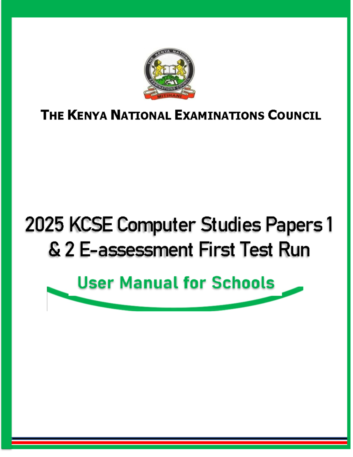 USER Guide for 2025 KCSE Computer Studies Candidates Registration - Studocu
