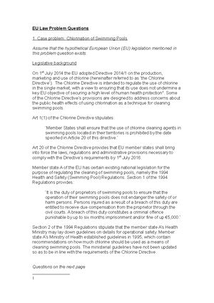 EU Law Problem question structures - EU Law Problem question structures ...