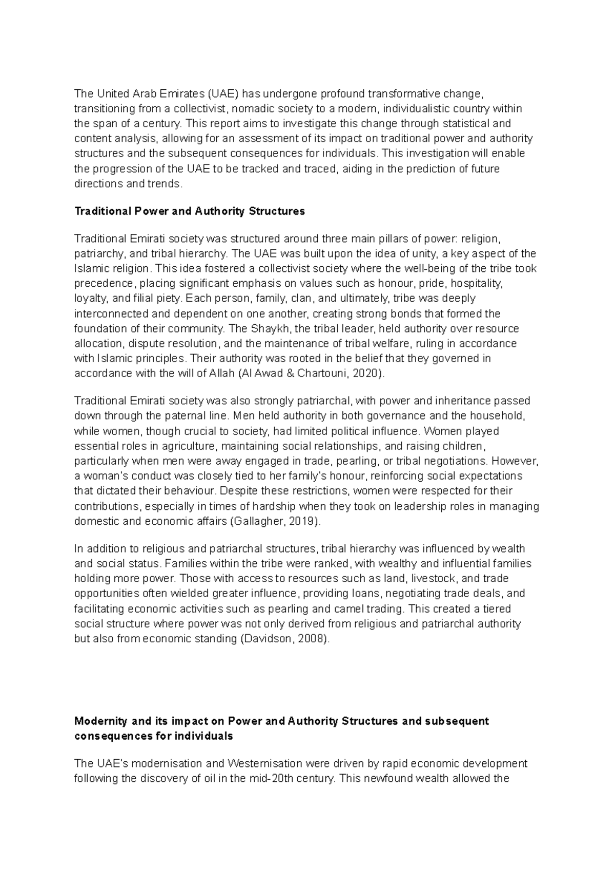 UAE Assessment Task 1 - UAE essay - The United Arab Emirates (UAE) has ...