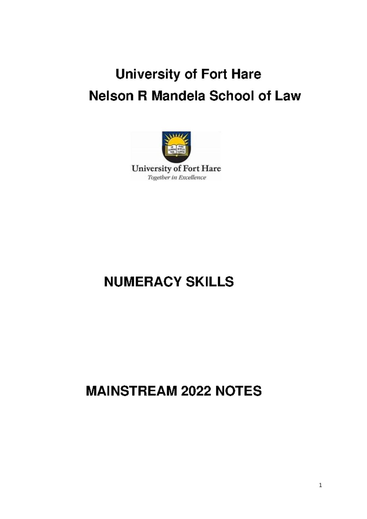 Numeracy Skills Exam Prep Guide (LNS121E) for Legal Professionals - Studocu