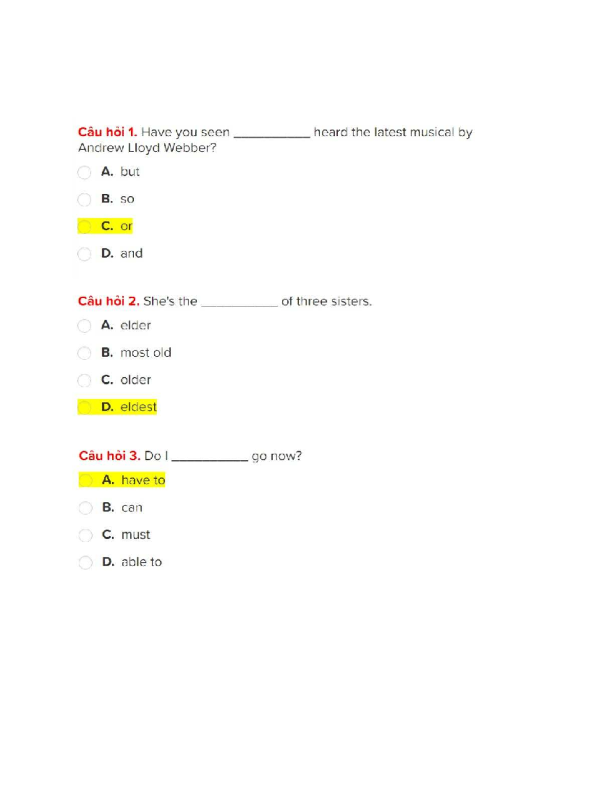 Tieng Anh 1 - Khong: English Quiz Question Set - Studocu