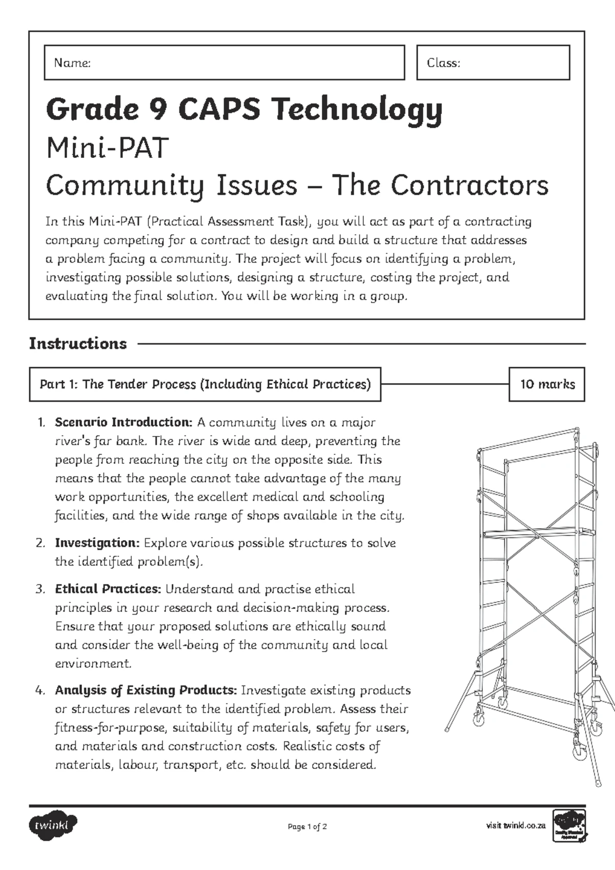 Grade 7 Technology PAT Practical Assessment Task - 2023 - Studocu