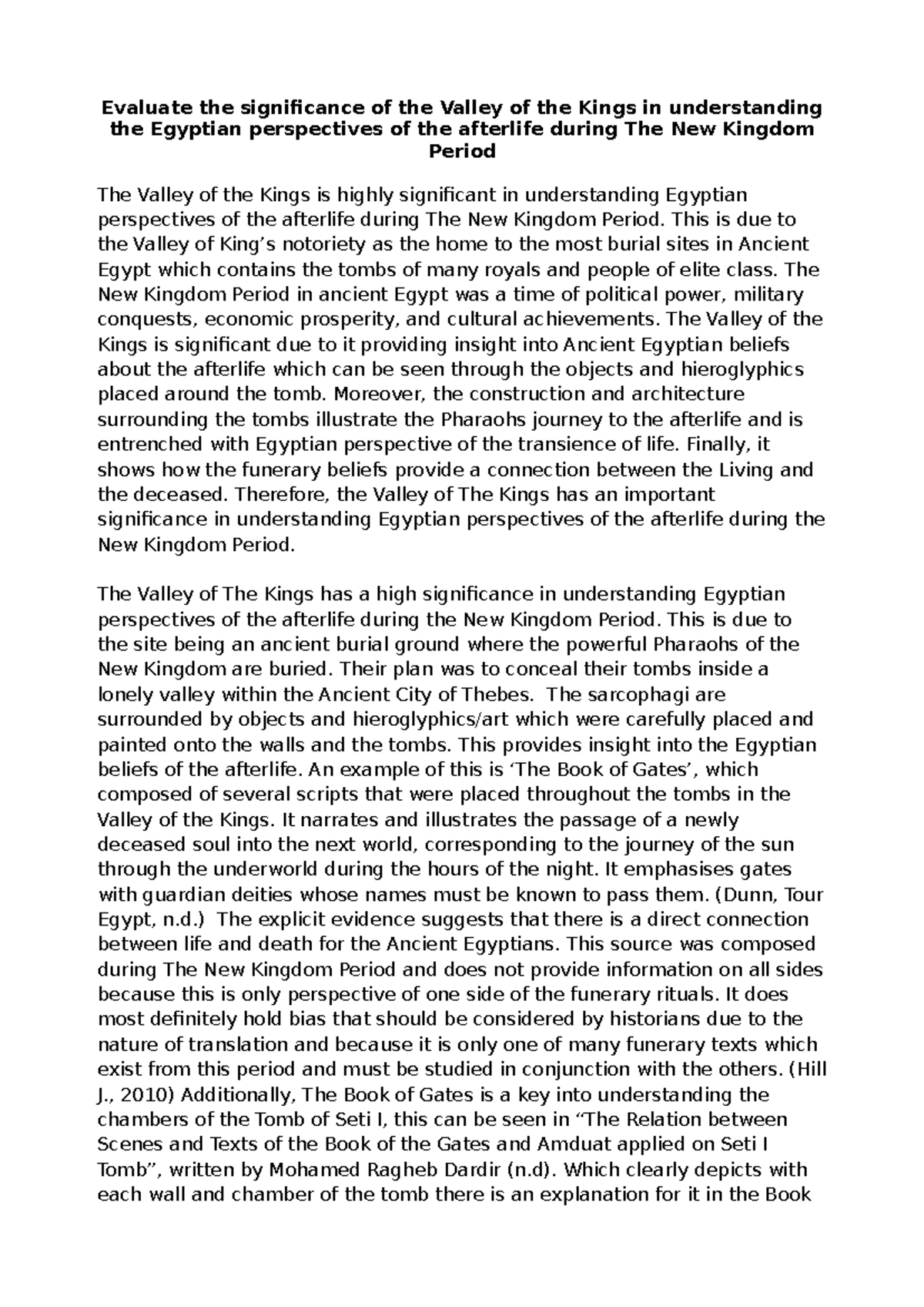 Historical Investigation: Significance of the Valley of the Kings in ...