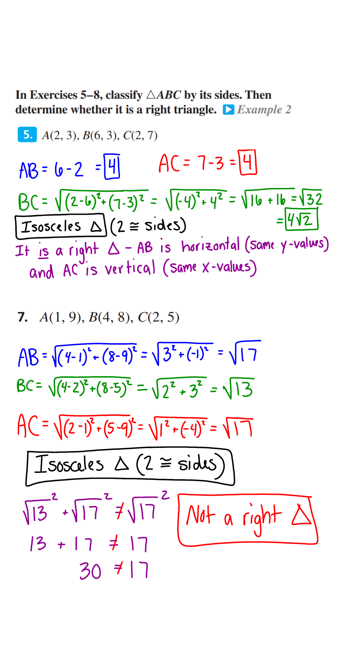 5.1 HW Solutions: Classifying Triangles and Angle Measures - Studocu