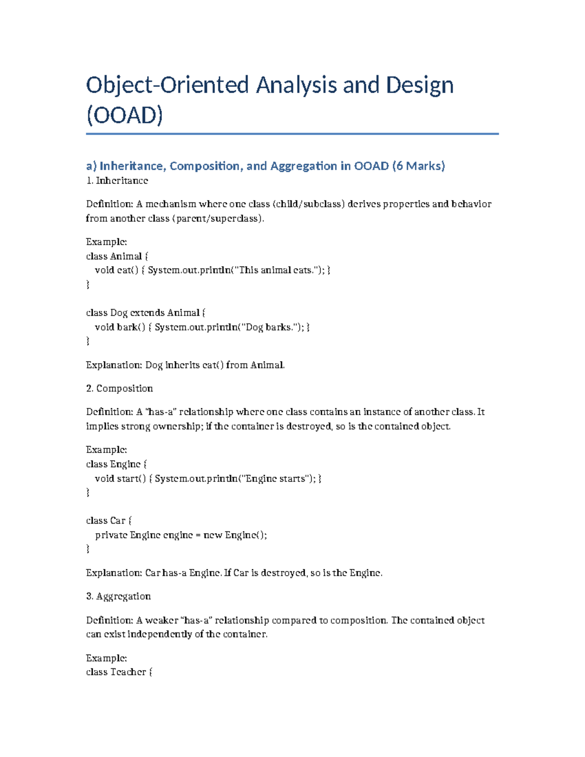 OOAD Inheritance Coupling Cohesion - Object-Oriented Analysis and ...