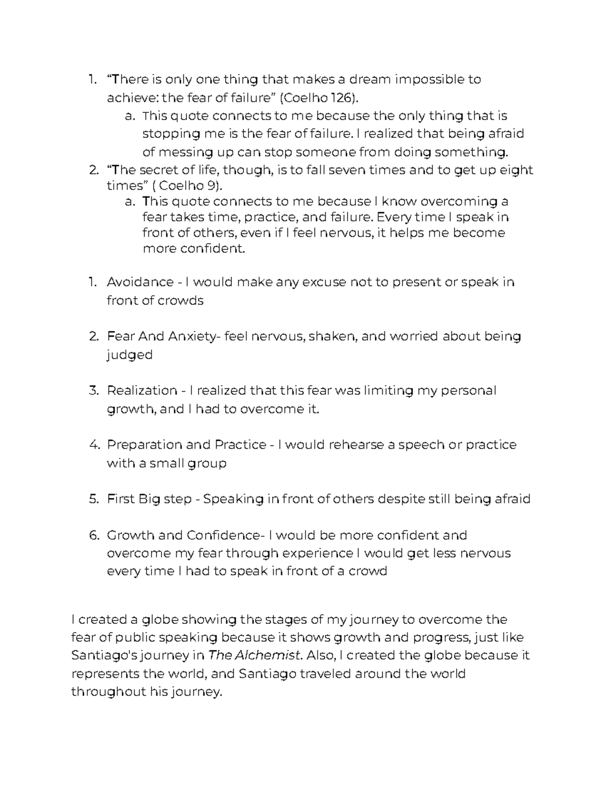 Overcoming Fear of Public Speaking: A Personal Journey (UBKBK) - Studocu