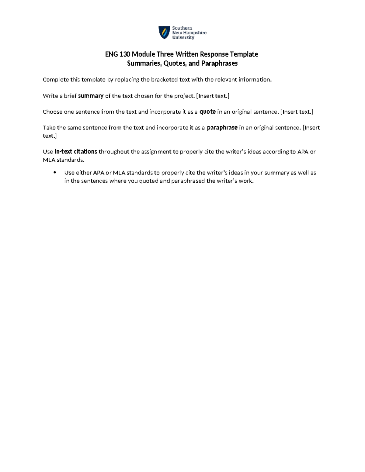 ENG 130 Module Three Written Response Template - ENG 130 Module Three ...