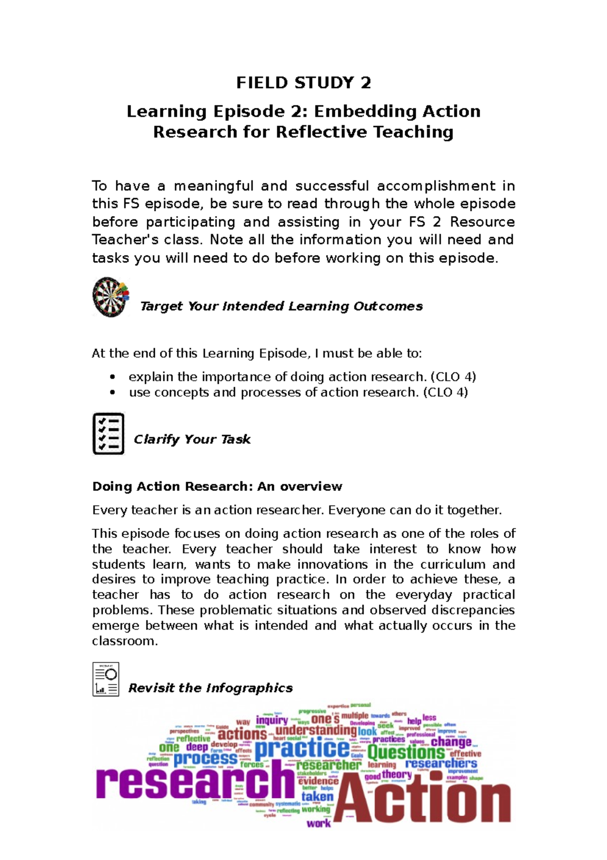 FS2-Learning Episode 2: Action Research Methodologies and Applications ...