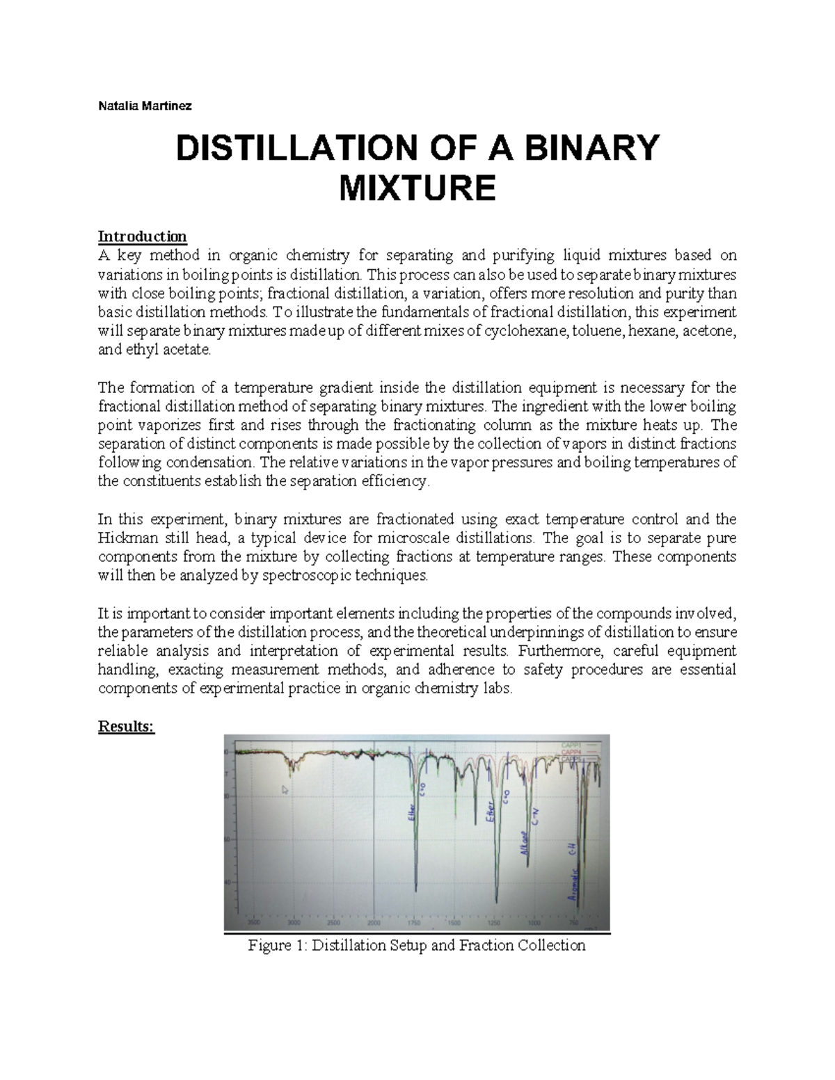 LAB Report: Fractional Distillation of Binary Mixtures - Studocu
