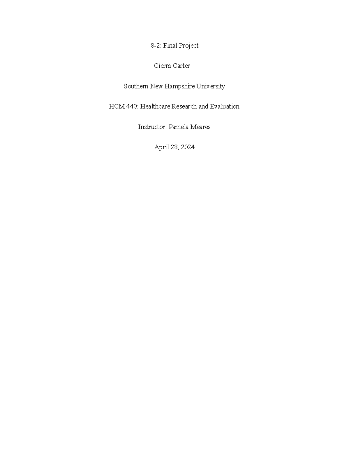 HCM 440 Final Project: Impact of Early Intervention on Autism Spectrum ...