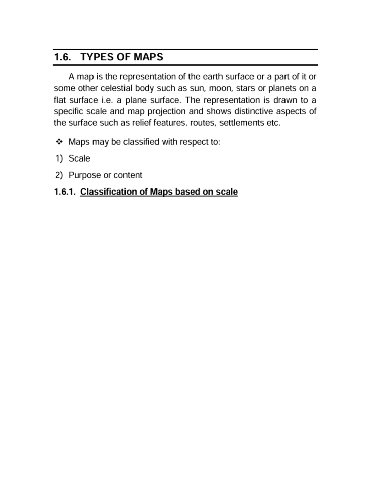 1.6. Types of Maps: Comprehensive Overview and Summaries - Studocu