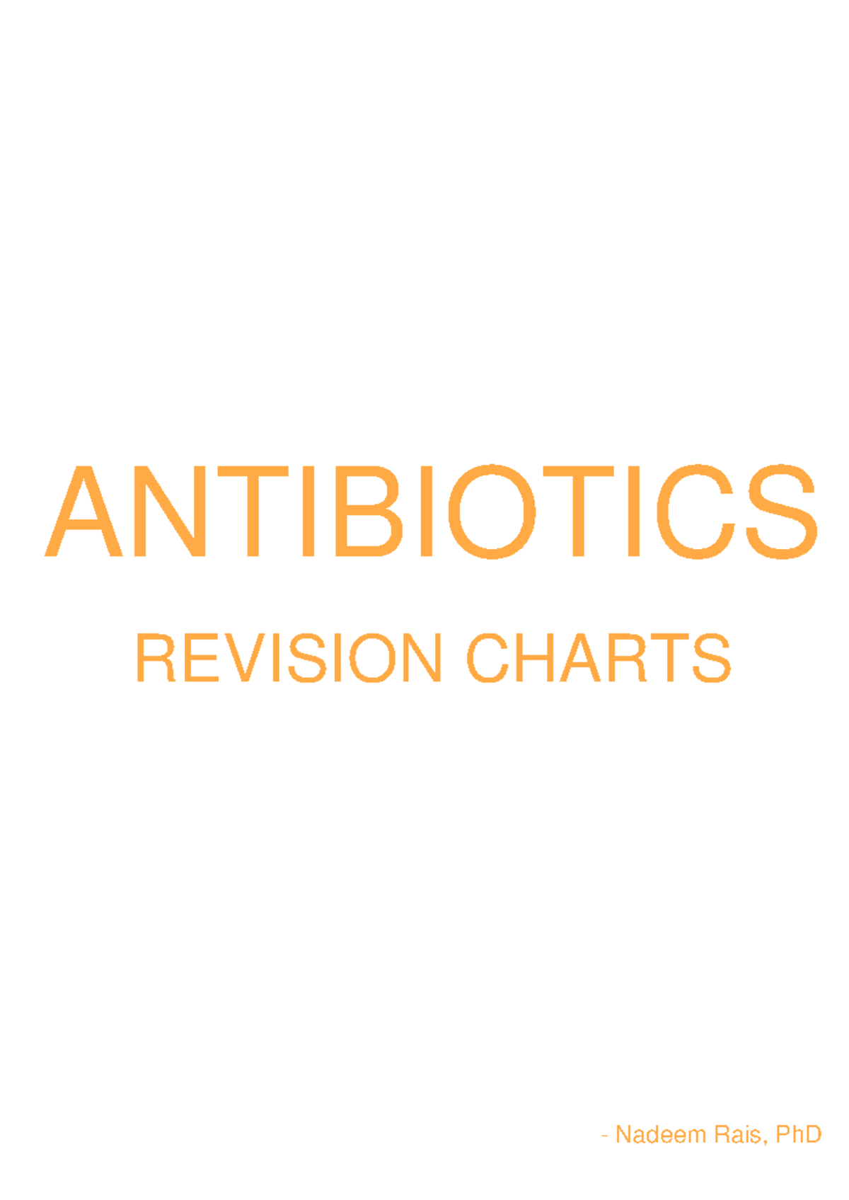 Antimicrobials Overview: Antibiotics Revision Charts for 1744036305 ...