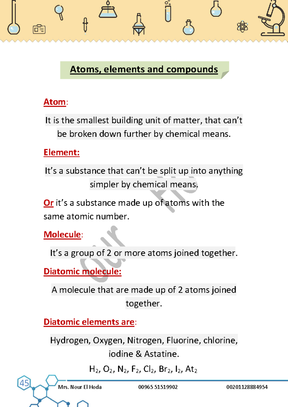 Atoms, Elements, and Compounds: A Comprehensive Overview (CHEM 101 ...