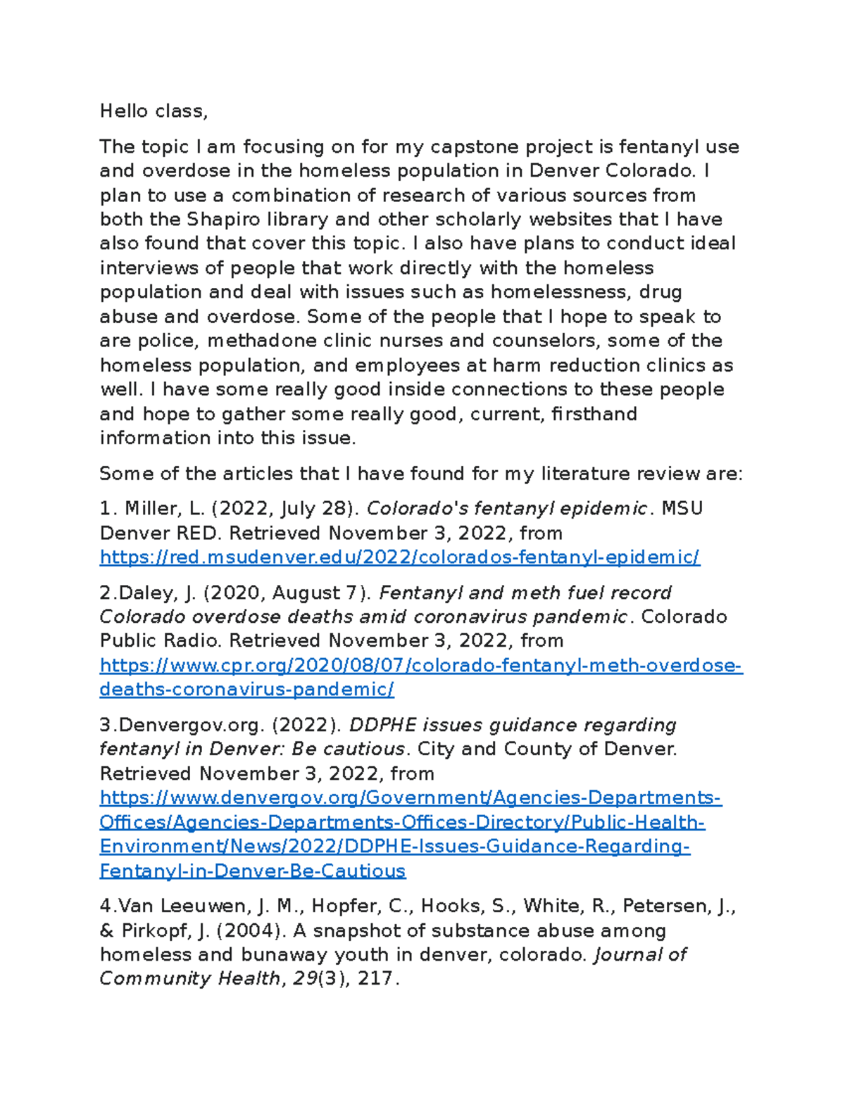 Document 251 - 2-1 Discussion: Fentanyl and Homelessness Research Methodology - Studocu