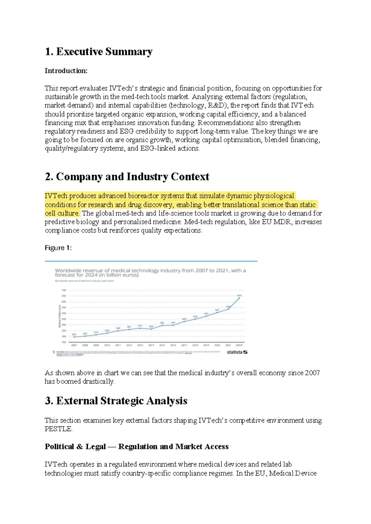 IVTech Strategic Growth Analysis: Financial & Market Insights (BUS 101 ...