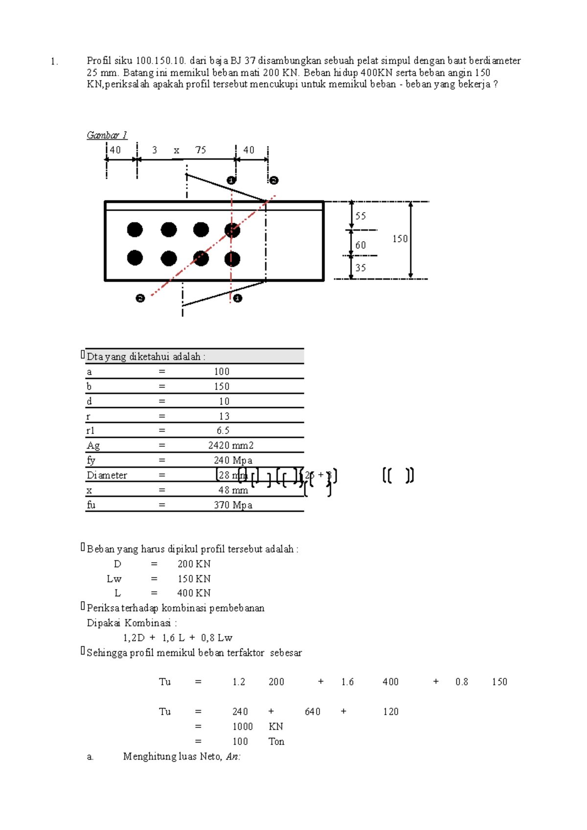 Analisis Beban dan Kondisi Baja pada Profil WF 350.175 untuk Konstruksi ...