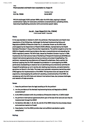 G.R. No. 151445 Case Digest: Lim vs. Executive Secretary (2002) - Studocu