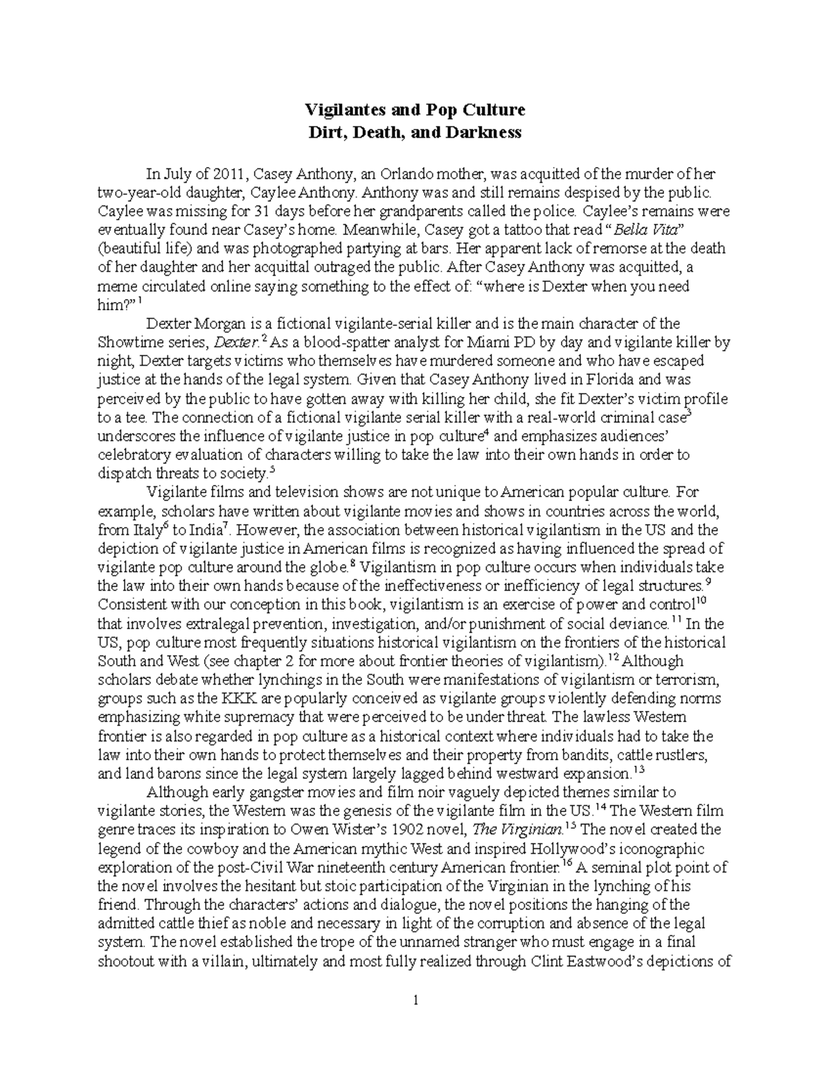 Vigilantism in Film: Final Exam Analysis of Justice & Morality (Eng 305 ...