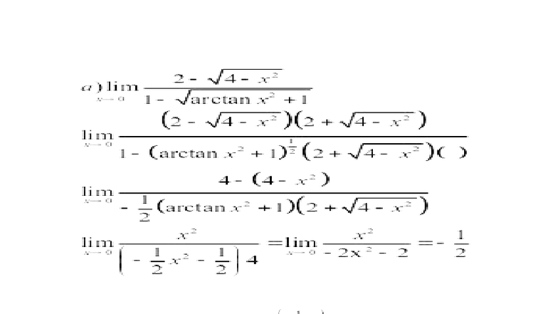 Bài 5 (Recovered) - Limits and Arctan Functions Analysis - Studocu