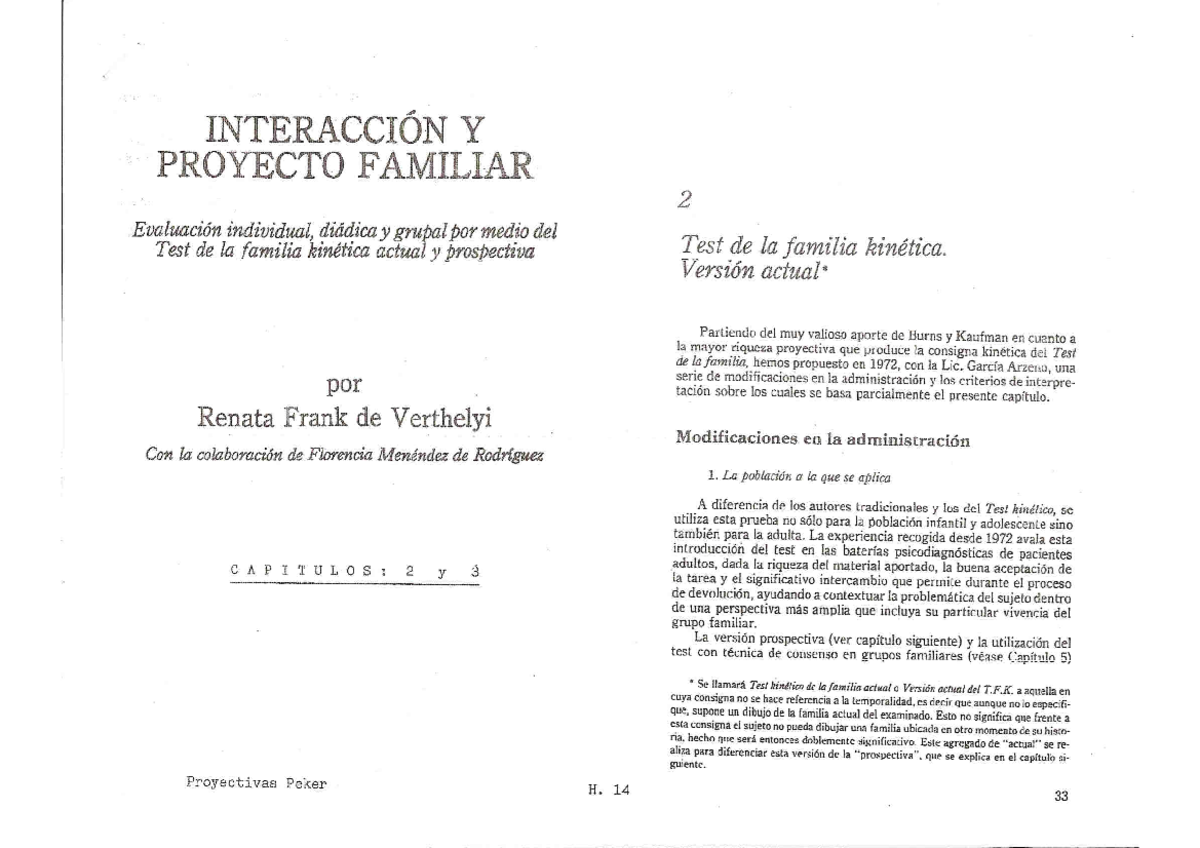 Interacción y Proyecto Familiar: Evaluación con Test de Familia ...