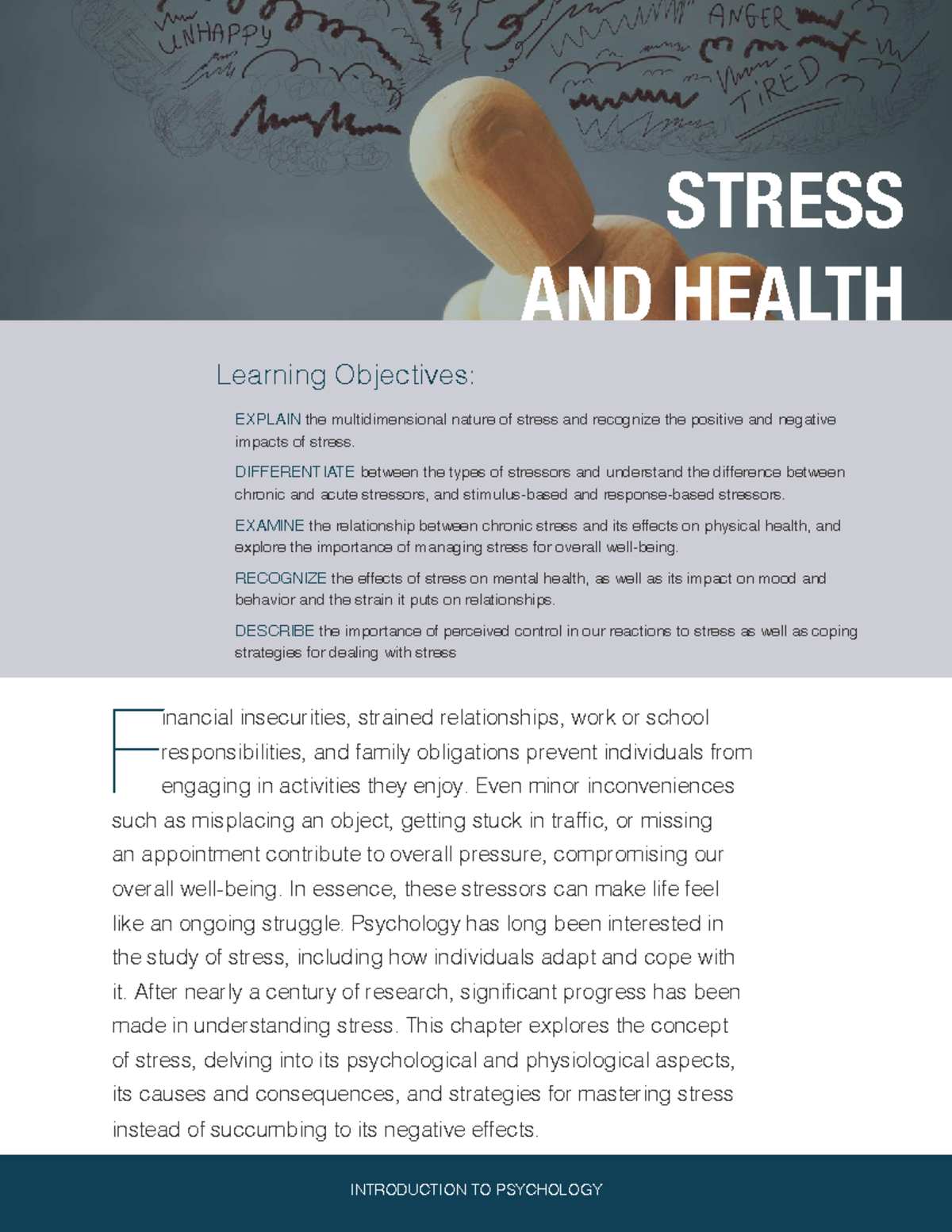 Introduction to Psychology: Stress and Health - Studocu