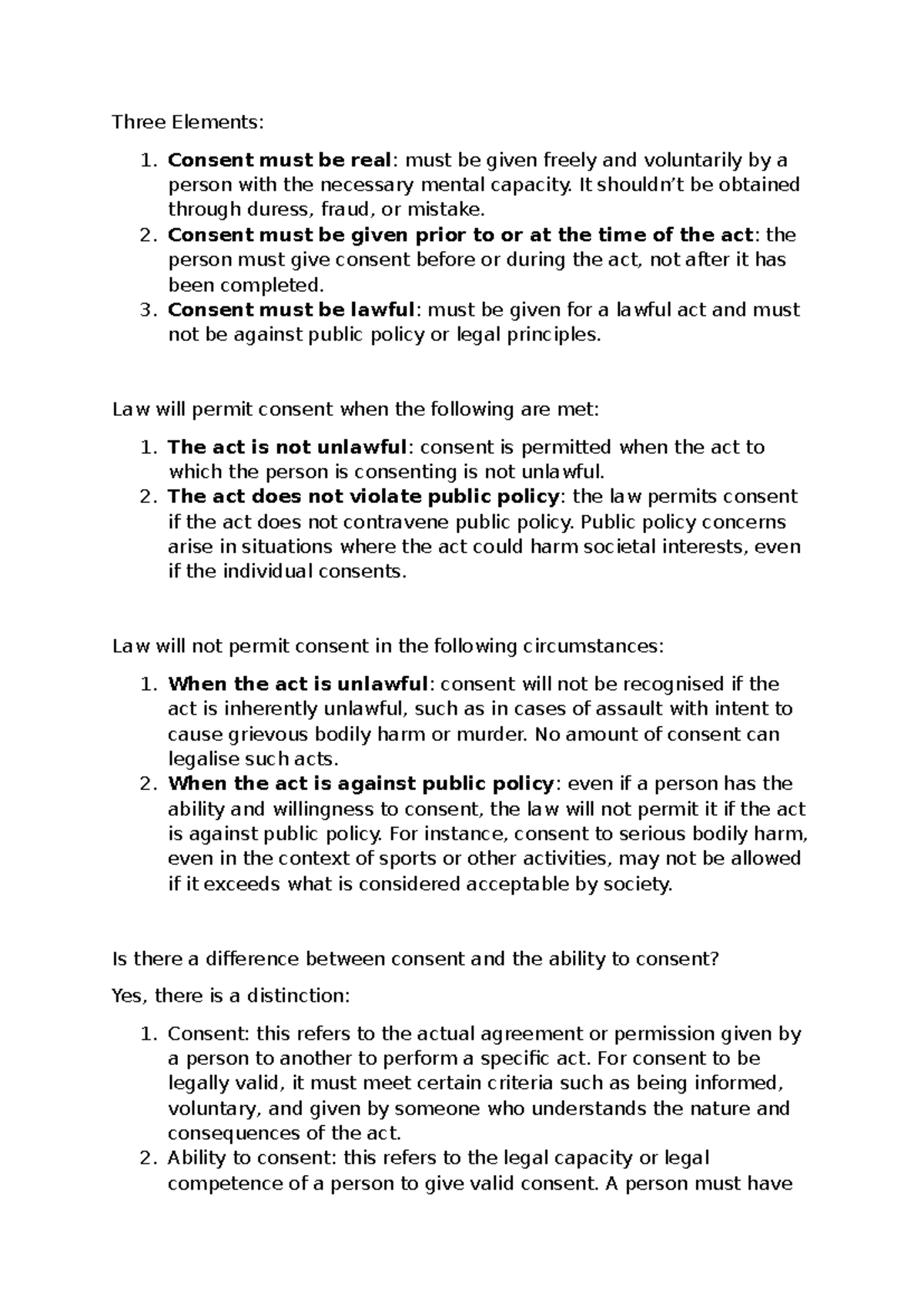 Legal Aspects of Consent: Key Cases and Principles in Law - Studocu