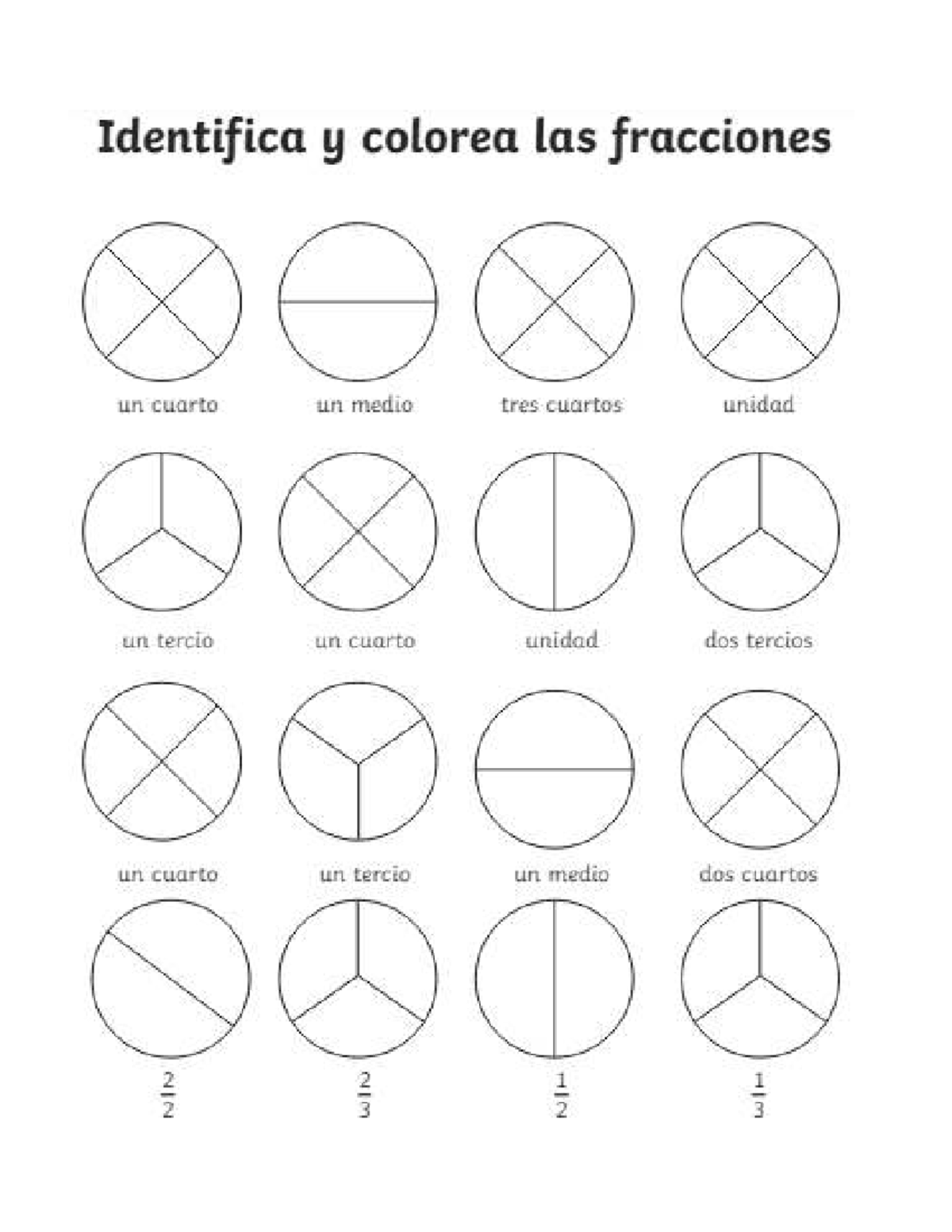 Actividades 05 de junio 2024 - Identifica y colorea las fracciones un ...