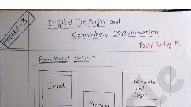 BCS302 module 4 written - Digital Design and Computer Organization Pothi Reddy. K Functional ...
