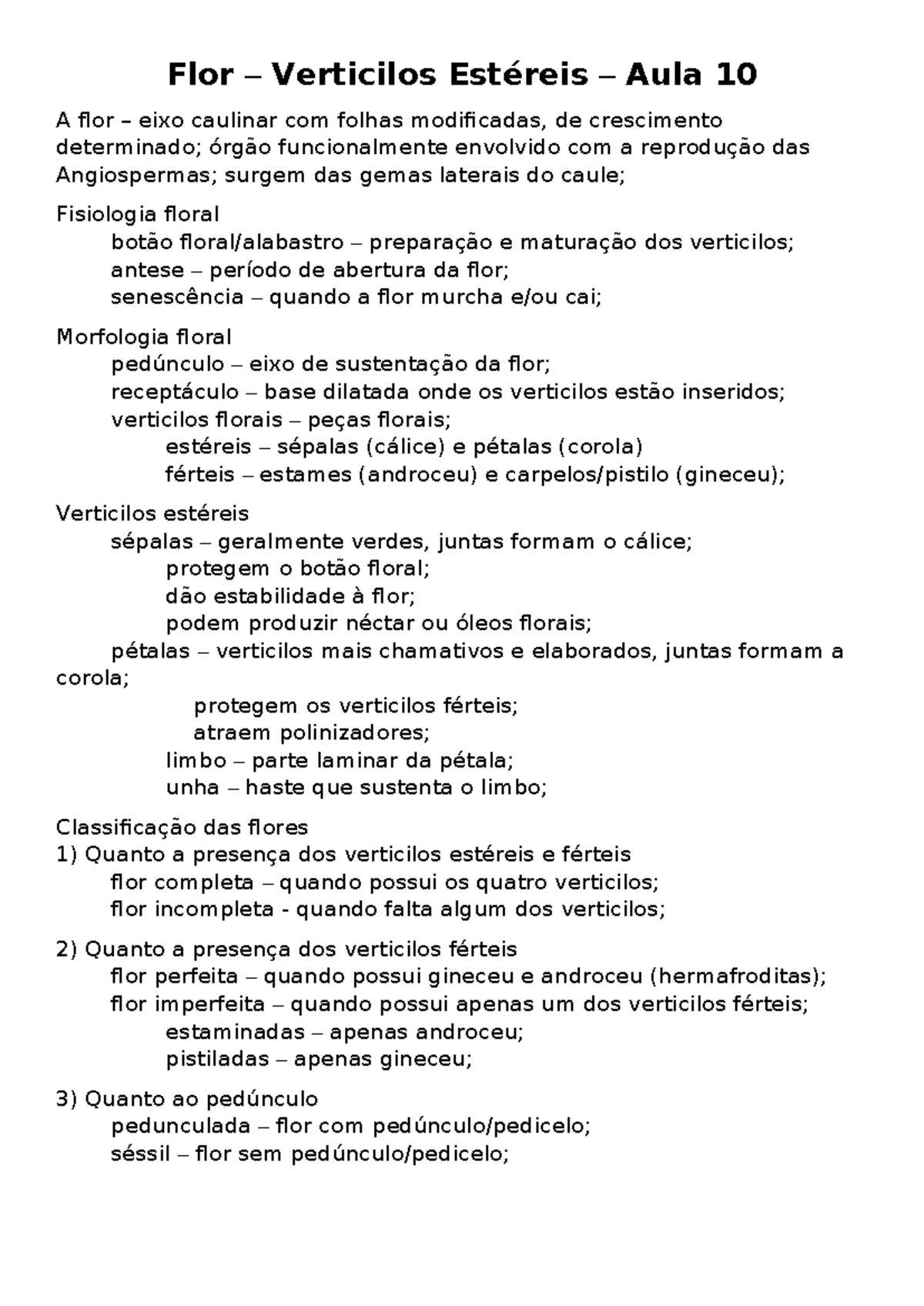 Aula 12: Morfologia e Classificação das Inflorescências na Botânica ...