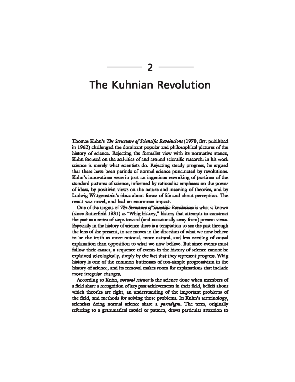 STT 101: Lecture Notes on The Kuhnian Revolution in Science - Studocu