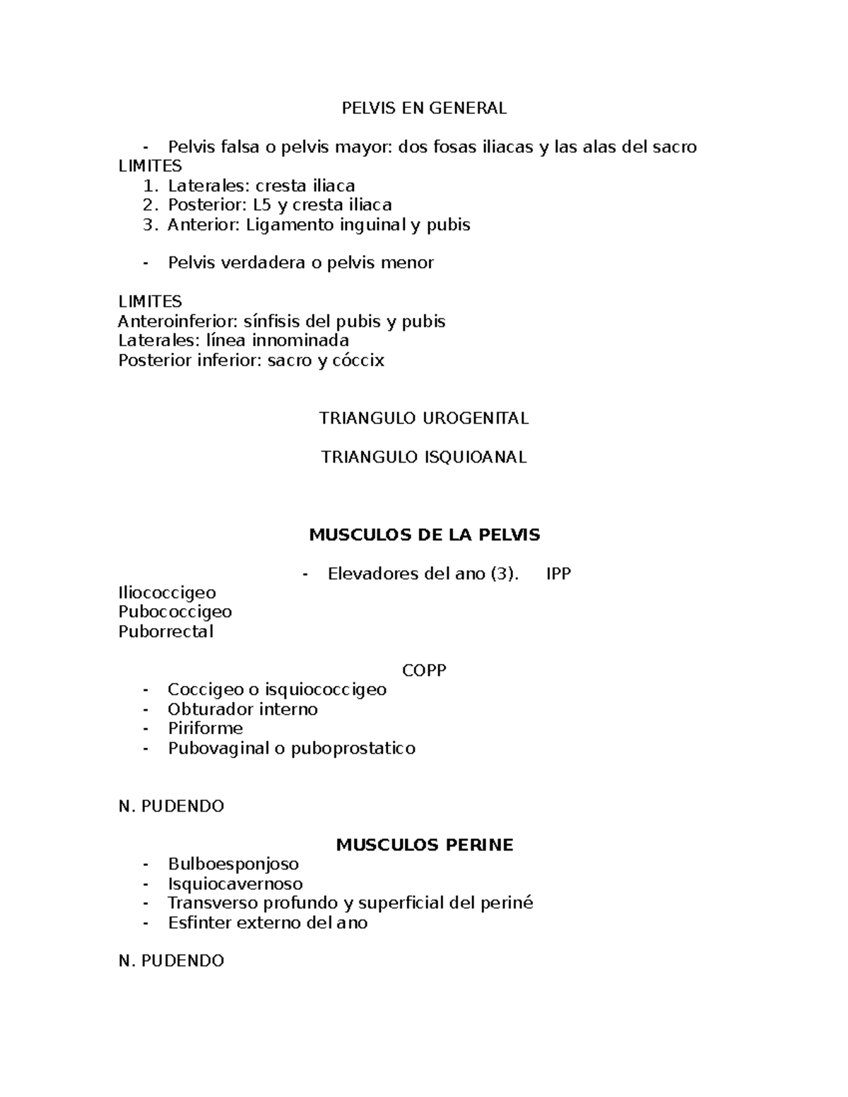 Pelvis - Anatomia - PELVIS EN GENERAL Pelvis falsa o pelvis mayor: dos ...