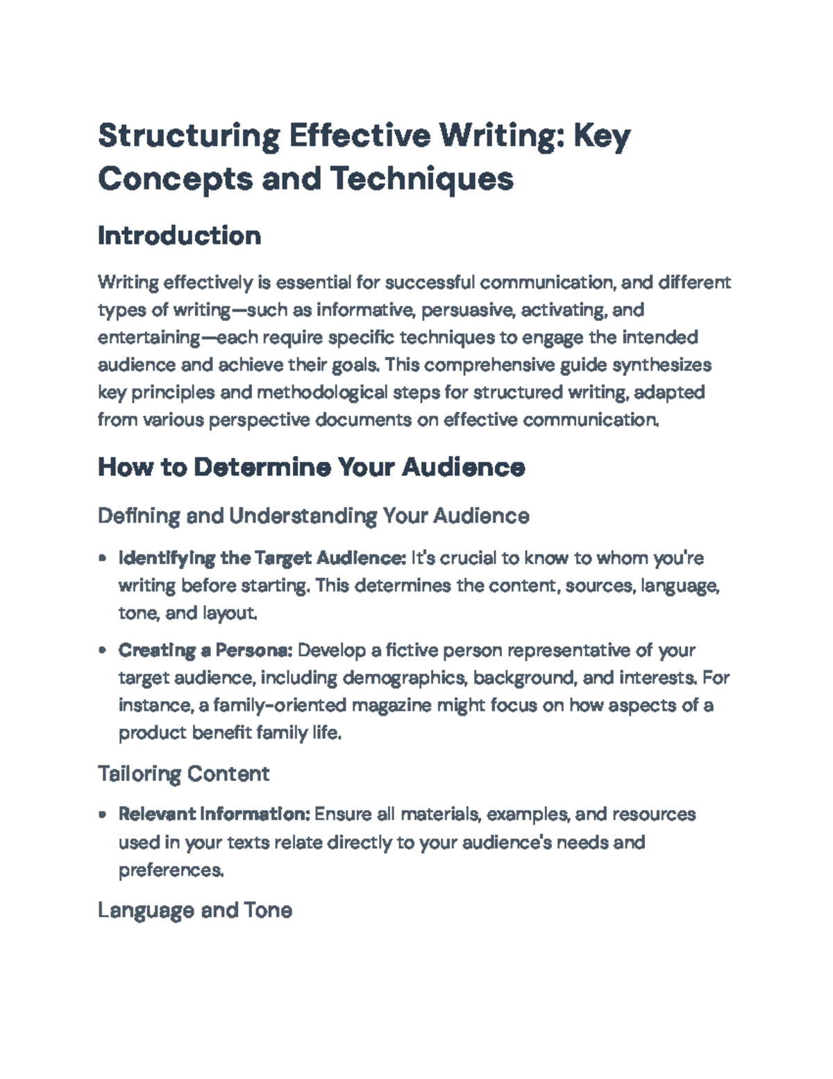 Effective Writing Techniques: A Comprehensive Guide to Audience ...