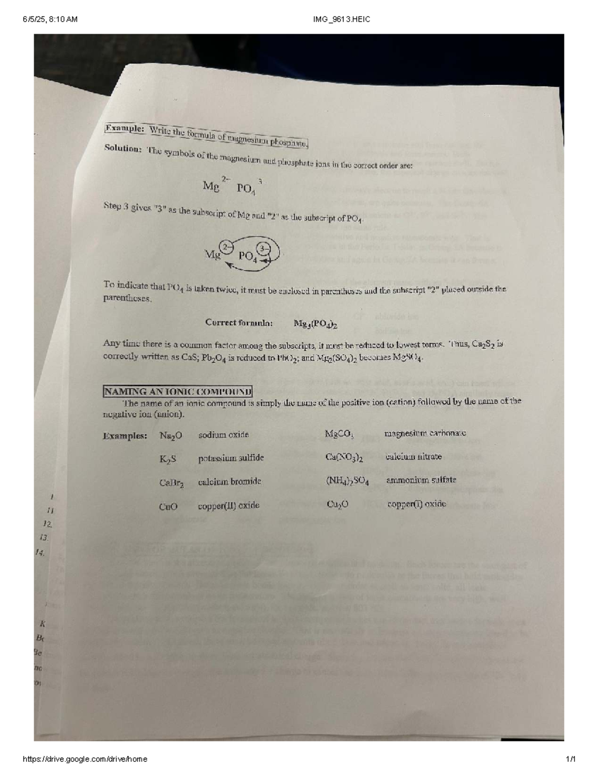 "CHEM 101: Ionic Compounds Naming & Formula Writing Guide" - Studocu