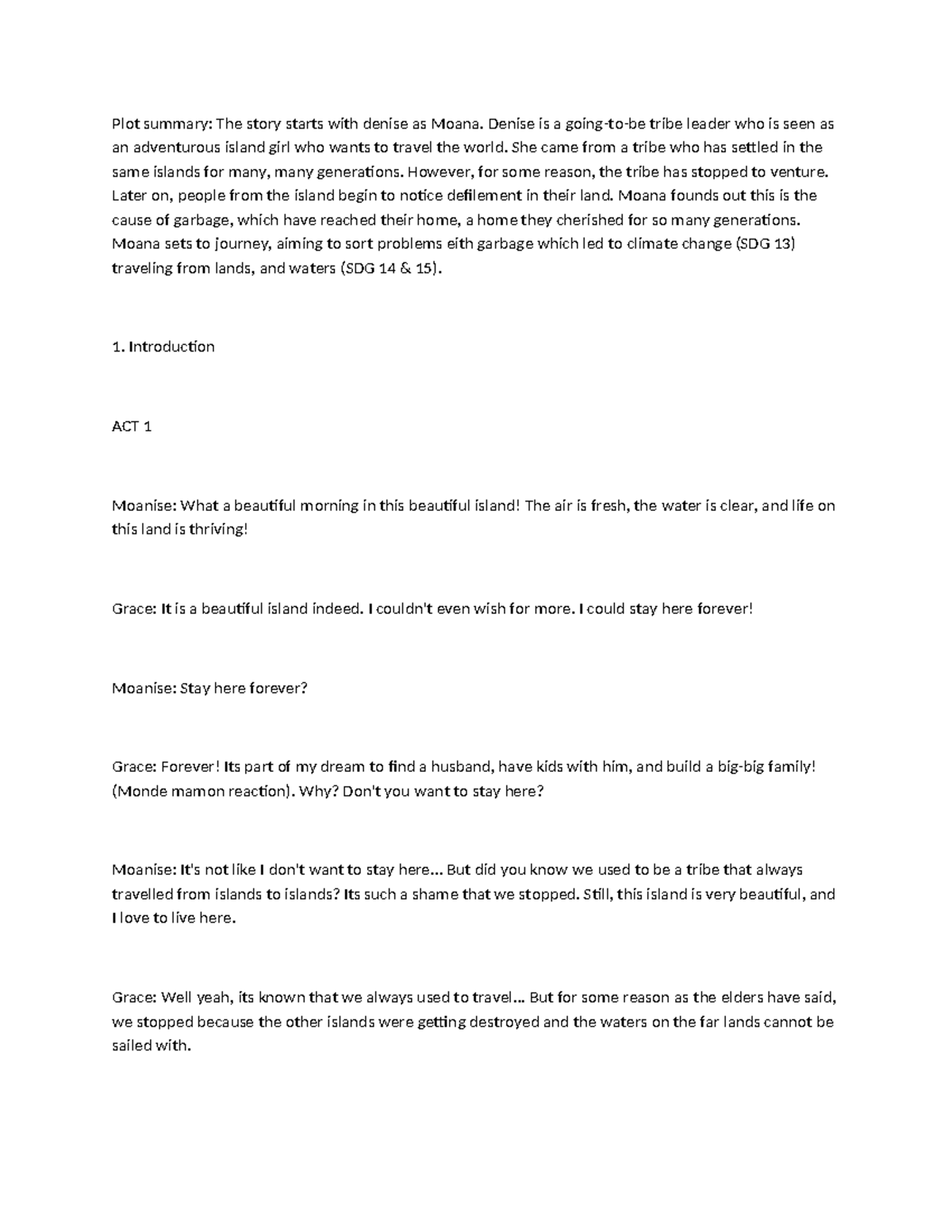 GECCON 101: Moana's Journey - A Script on Climate Action and Adventure ...