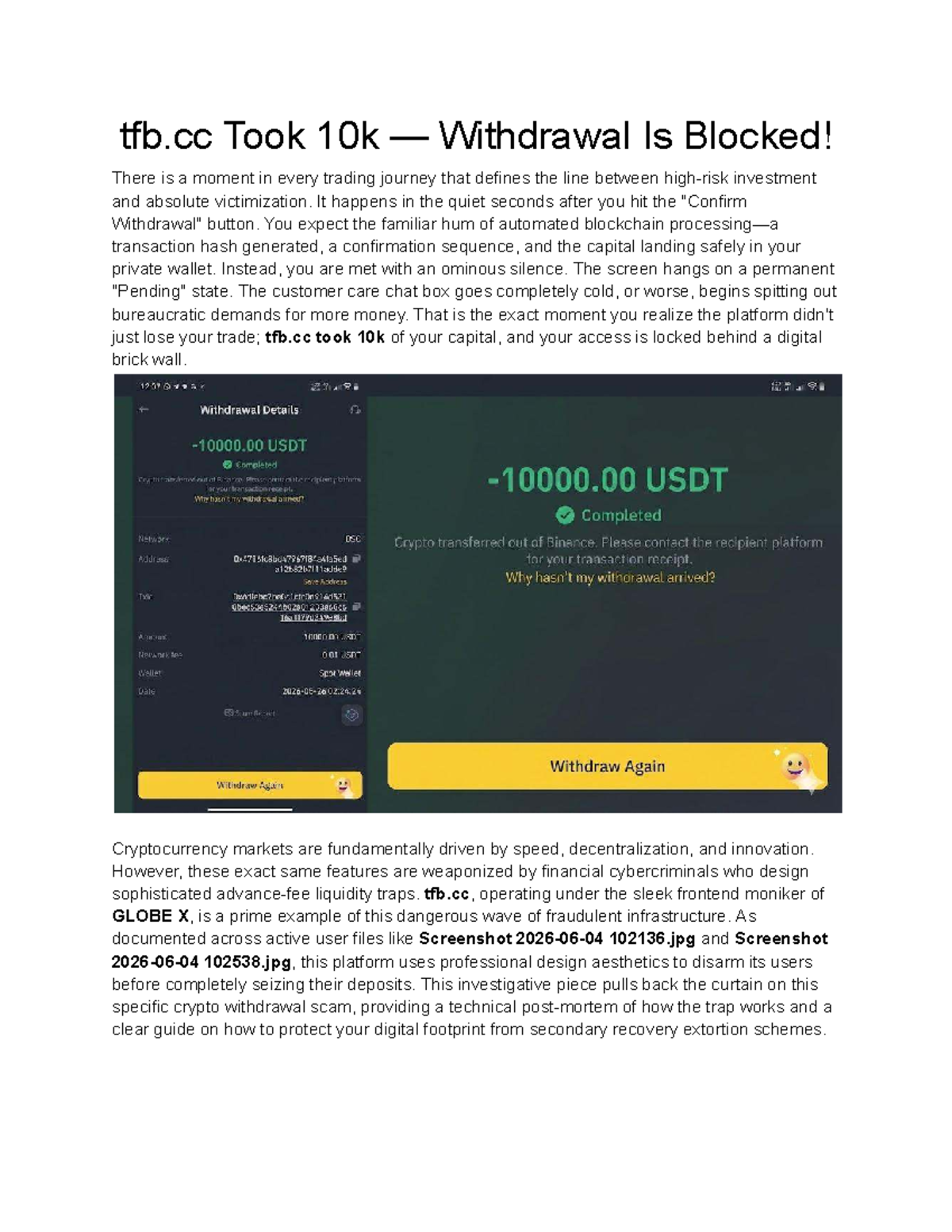Tfb.cc Withdrawal Blocked: A Deep Dive into the Scam - Studocu