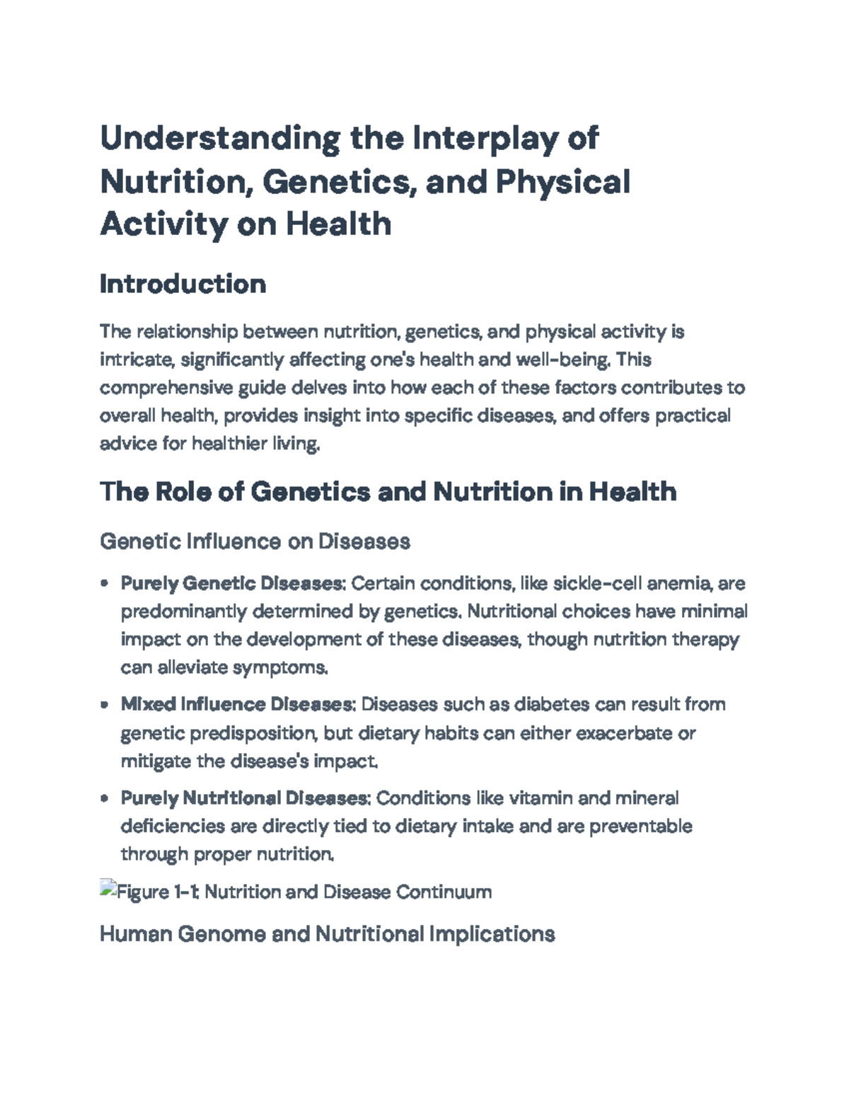 Understanding Nutrition, Genetics, and Physical Activity on Health ...