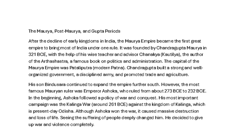 Ancient India: Maurya to Gupta Periods - Key Insights and Highlights ...