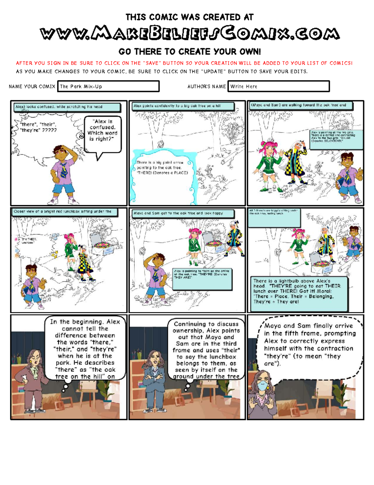 Create Your Own Comic Strips Online with Make Beliefs Comix - financial ...
